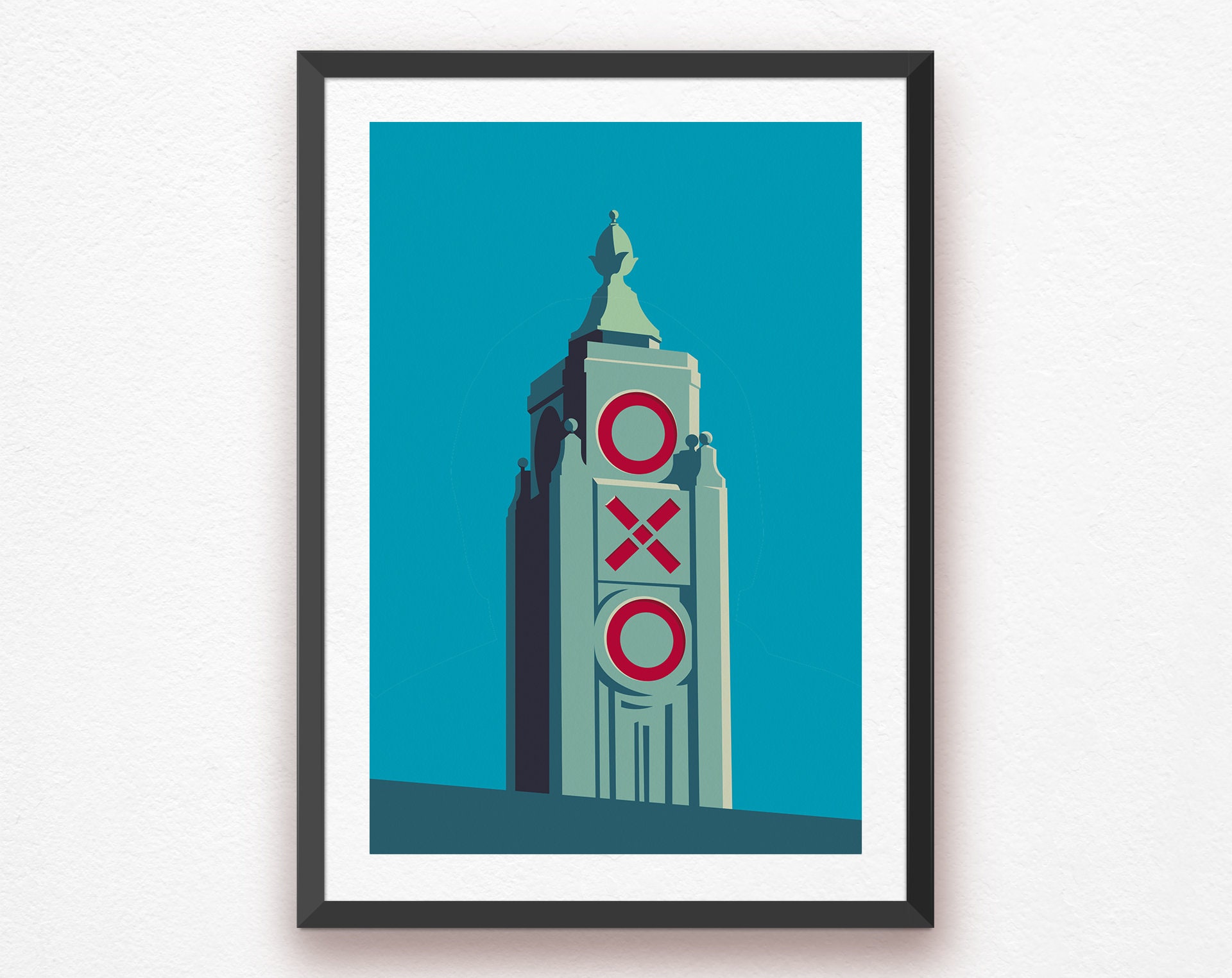Oxo Tower Print Southbank Print Vintage Wall Art London | Etsy