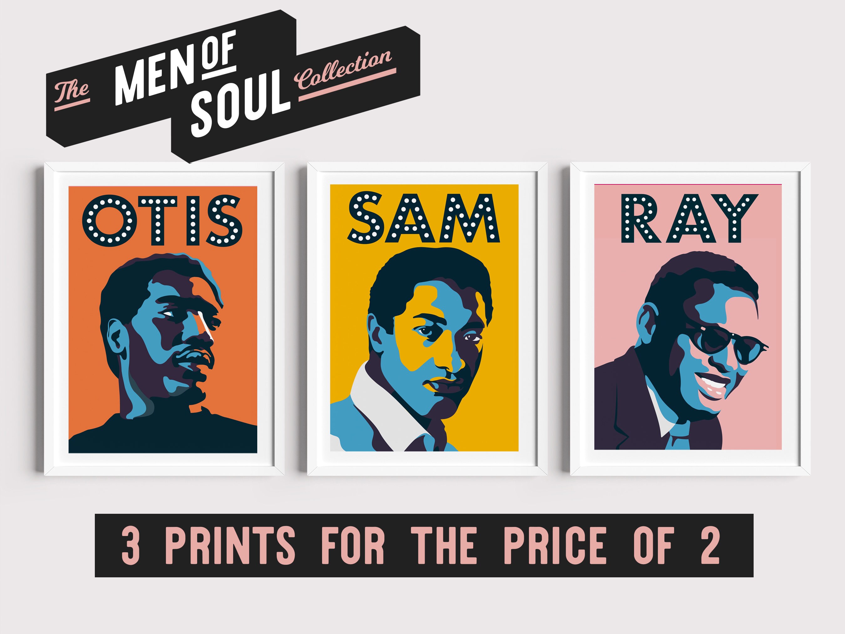Men of Soul Collection Otis Redding Sam Cooke & Ray Charles - Etsy