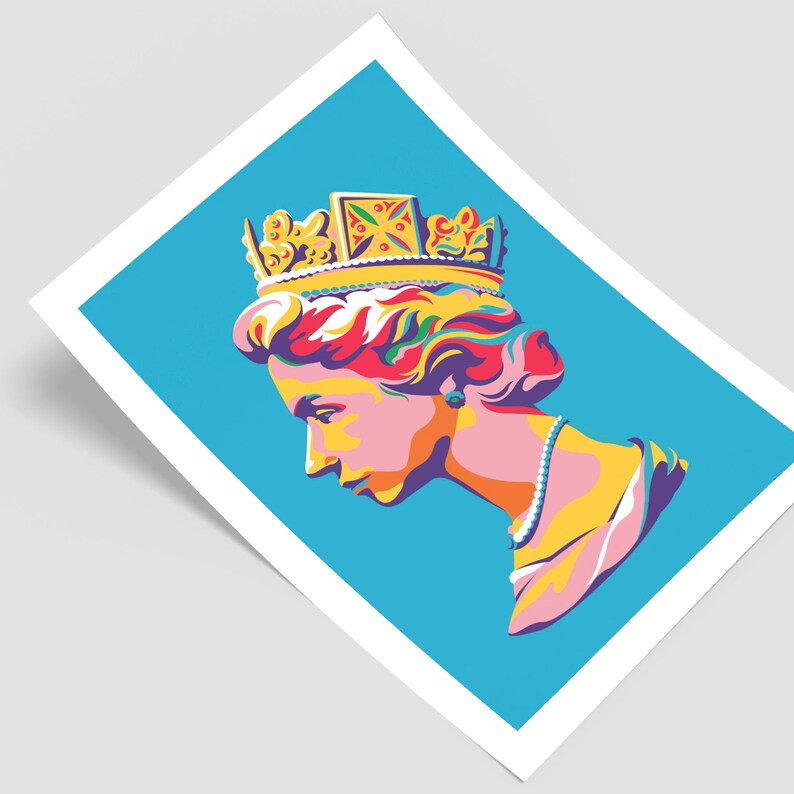 Queen Elizabeth Print Royal Family Queen Poster Queen - Etsy