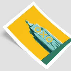 Oxo Tower Print Southbank Print London Cityscape Yellow - Etsy