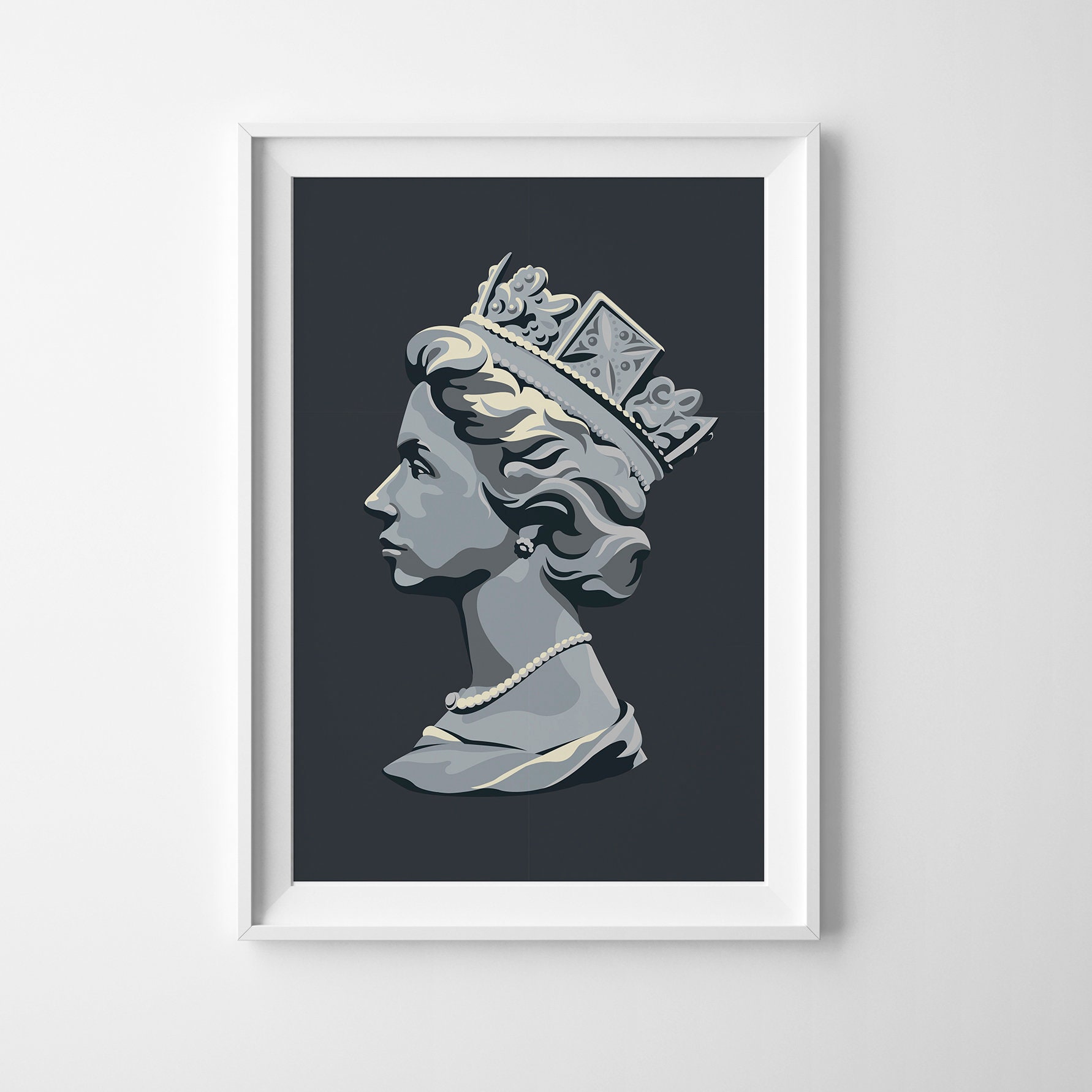 Queen Elizabeth Print Royals Art Regal Art Portrait Print - Etsy