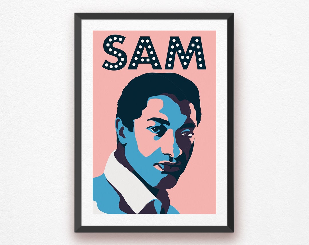 Sam Cooke Print, Soul Legend Art, Music Art ,soul Art, Jazz Art, Music ...