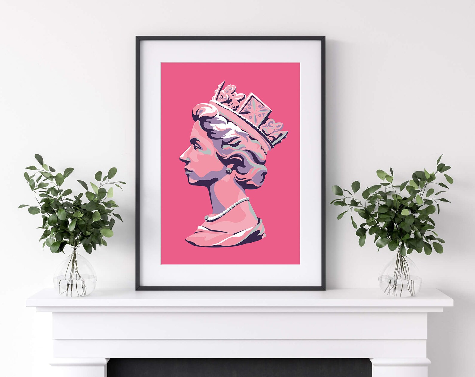 Queen Elizabeth Print Queen Elizabethroyals Art Portrait | Etsy