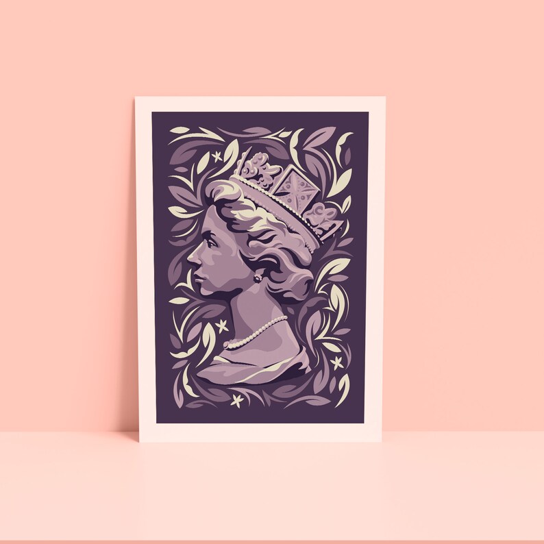 Queen Elizabeth Print Royal Family Art Queen Poster Queen - Etsy