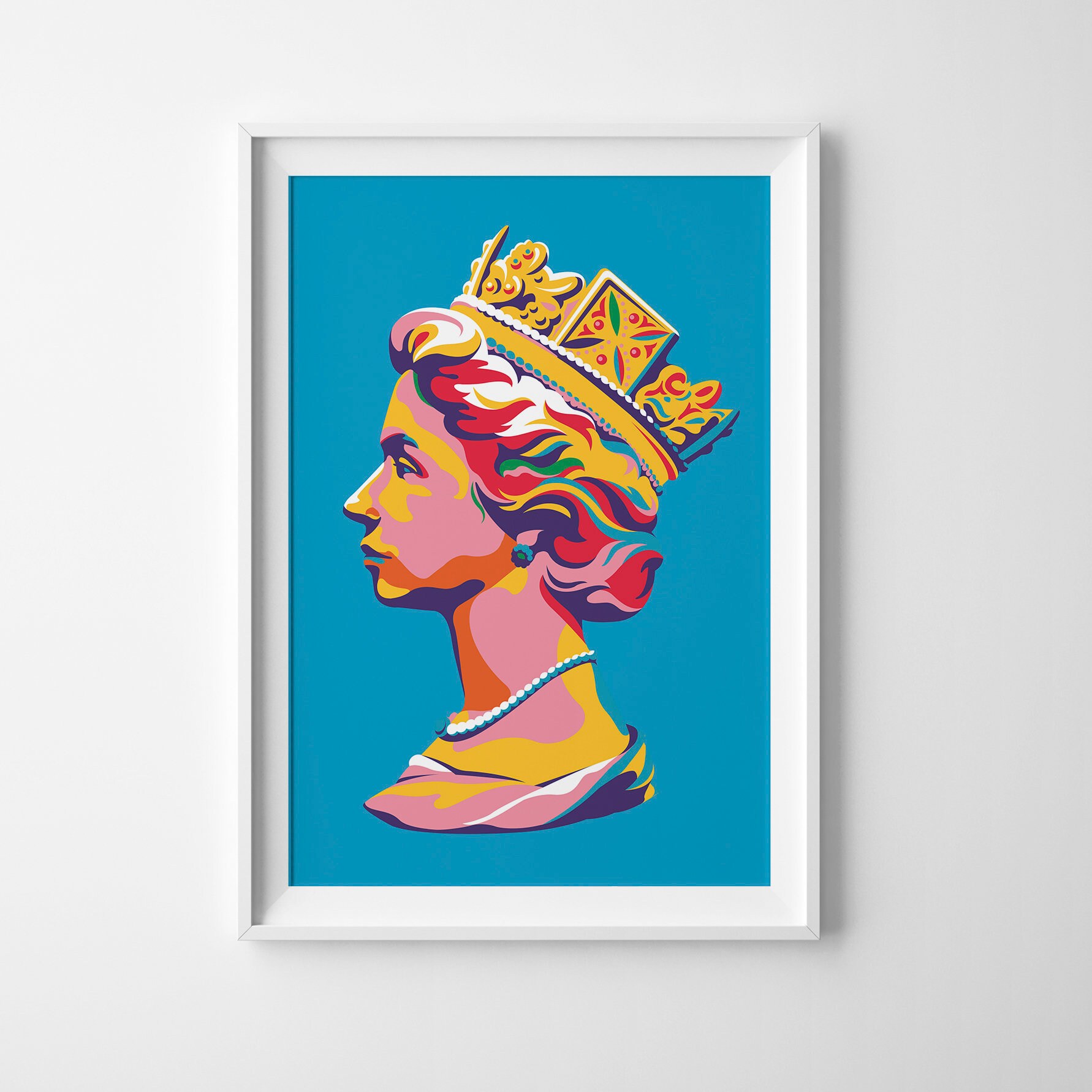 Queen Elizabeth Print, Royal Family, Queen Poster, Queen Elizabeth ...