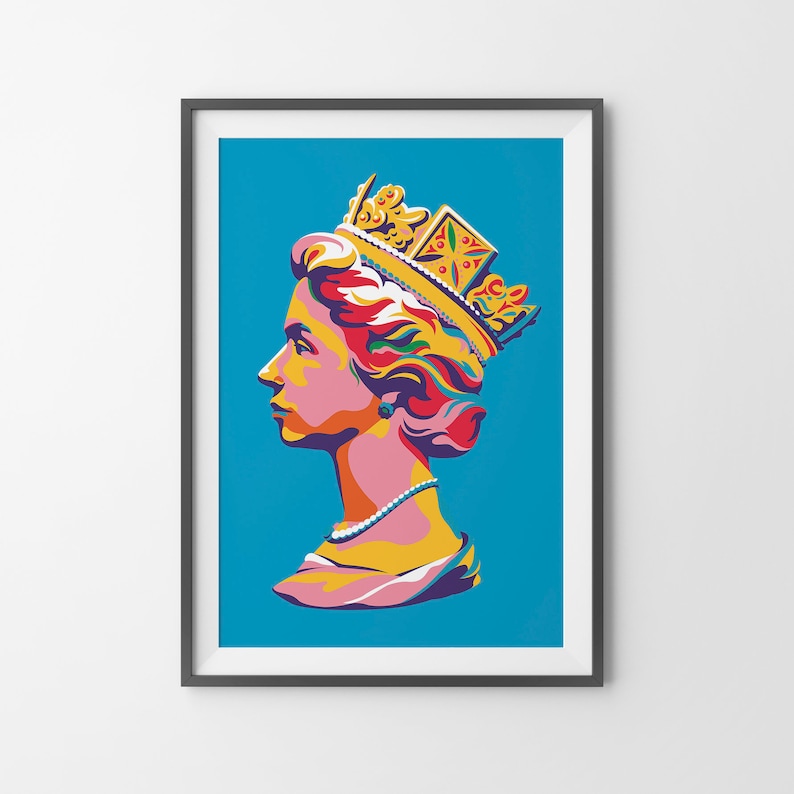 Queen Elizabeth Print Royal Family Queen Poster Queen - Etsy