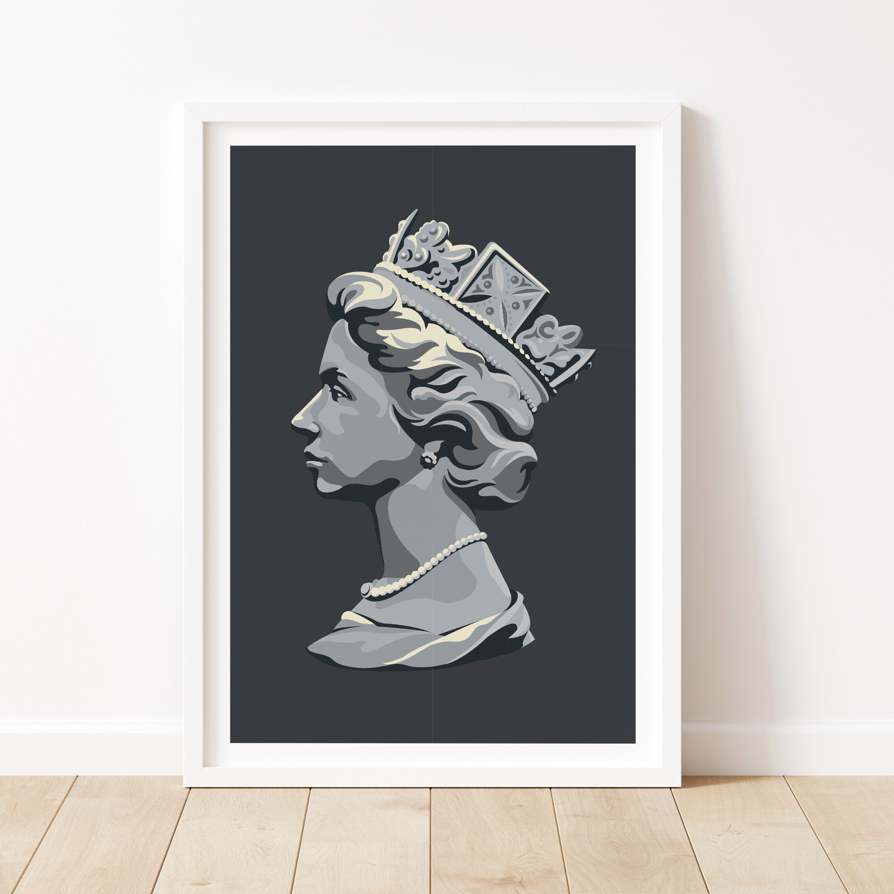 Queen Elizabeth Print, Royals Art, Regal Art, Portrait Print of Queen ...