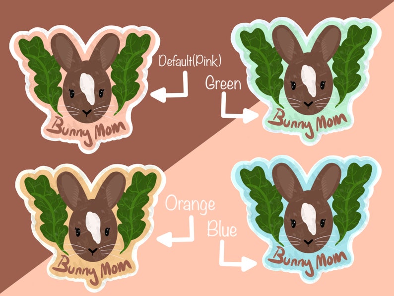 Bunny Mom Sticker, Weatherproof, Rabbit Mother Sticker, Bunny Mommy ...