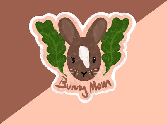 Bunny Mom Sticker Weatherproof Rabbit Mother Sticker Bunny | Etsy