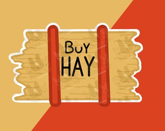 Rabbit Hay Sticker - Etsy