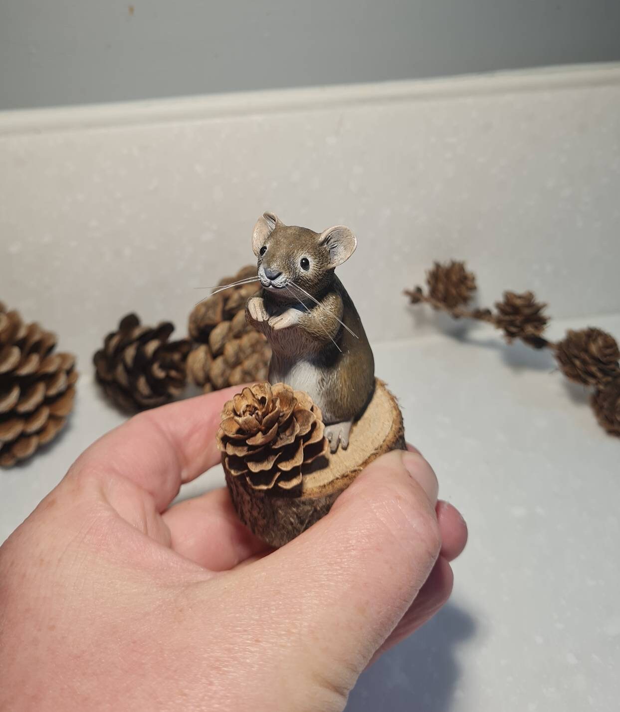 Polymer Clay Miniature Mouse Sculpey Collectable Hand Made - Etsy UK