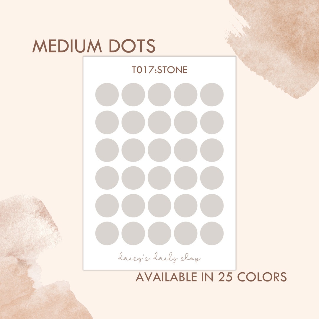 T-017 || MEDIUM PLANNER DOTS - Transparent Stickers, Clear Planner ...