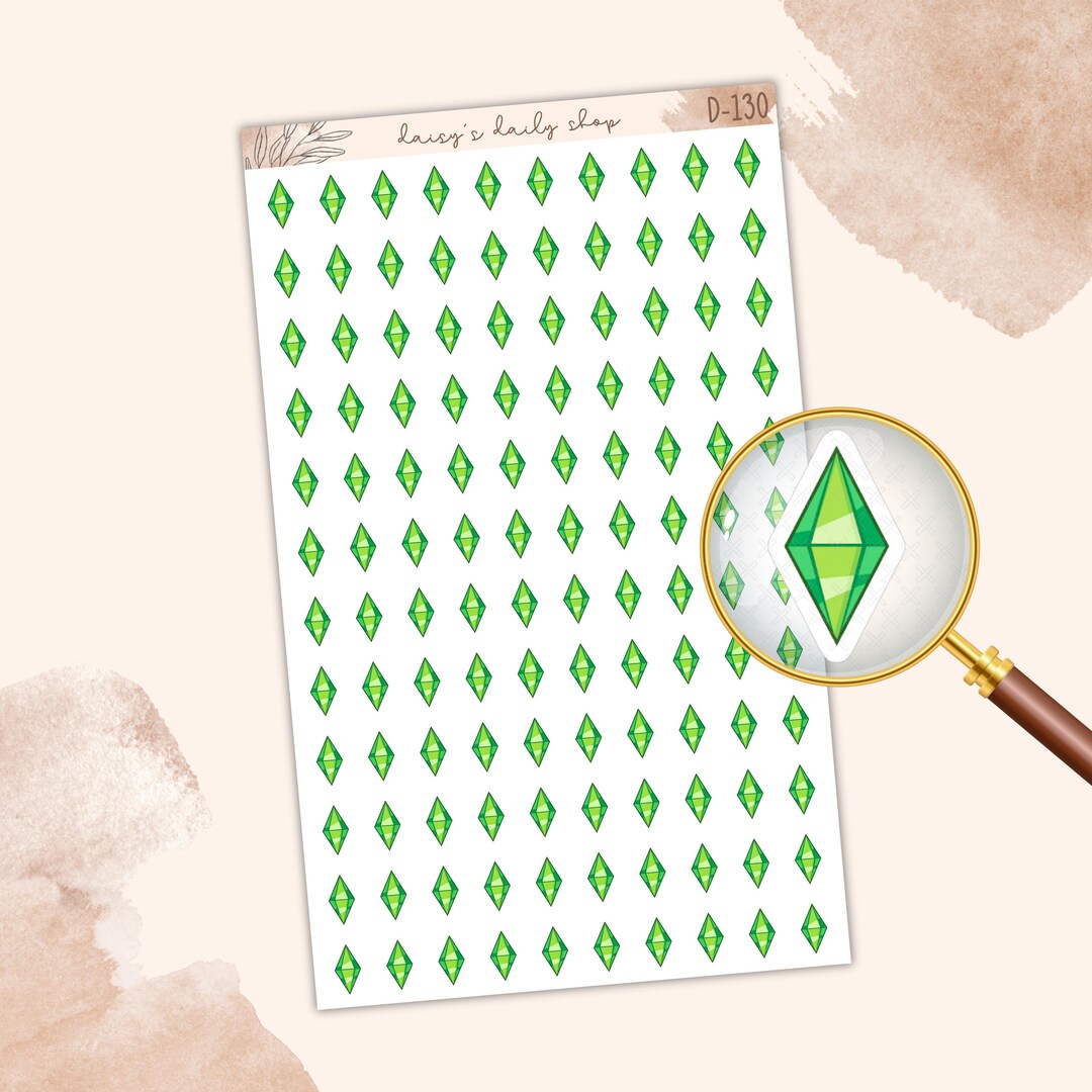 D-130 || SIMS ICON STICKERS: Planner Stickers, Gaming Stickers - Etsy