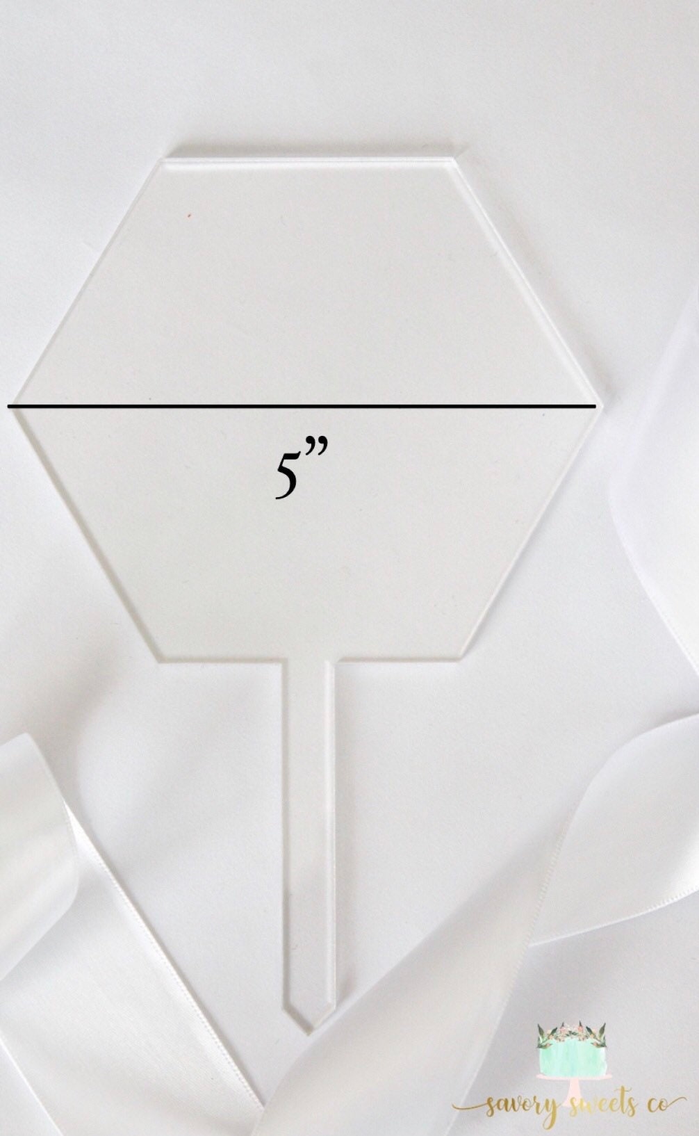 SINGLE Hexagon/round Acrylic Cake Topper DIY Cake Topper - Etsy