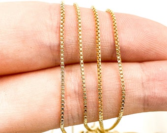 Cube Box Chain Link Square Chain Raw Brass Chain Tiny - Etsy
