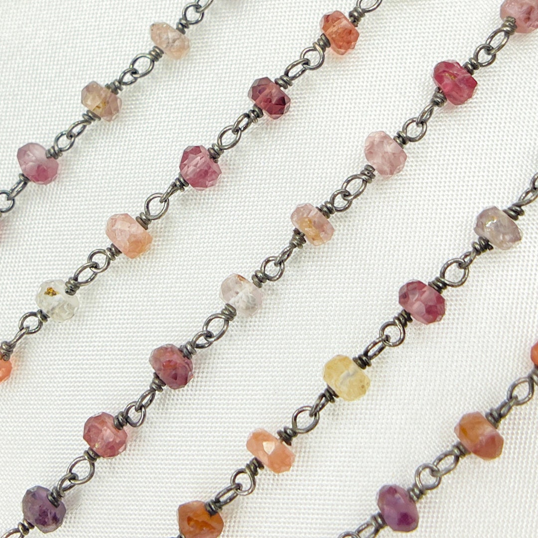 Multi Spinal Oxidized 925 Sterling Silver Wire Chain, Bead Chains ...