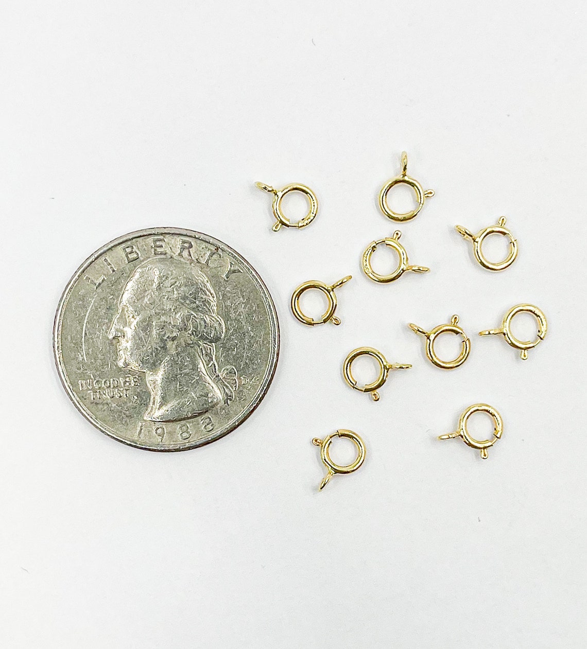 10 Pcs 14/20 Gold Filled 5 Mm Spring Ring Lock 14k Gold - Etsy Sweden