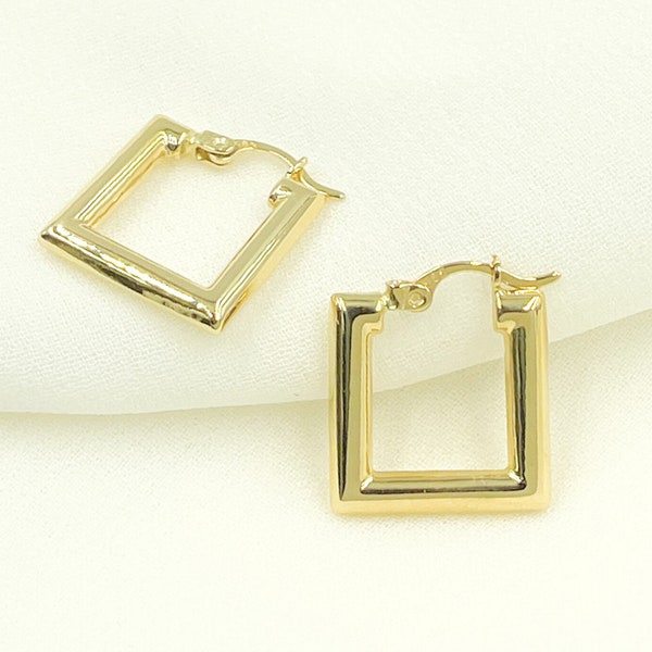 Square Hoops - Etsy