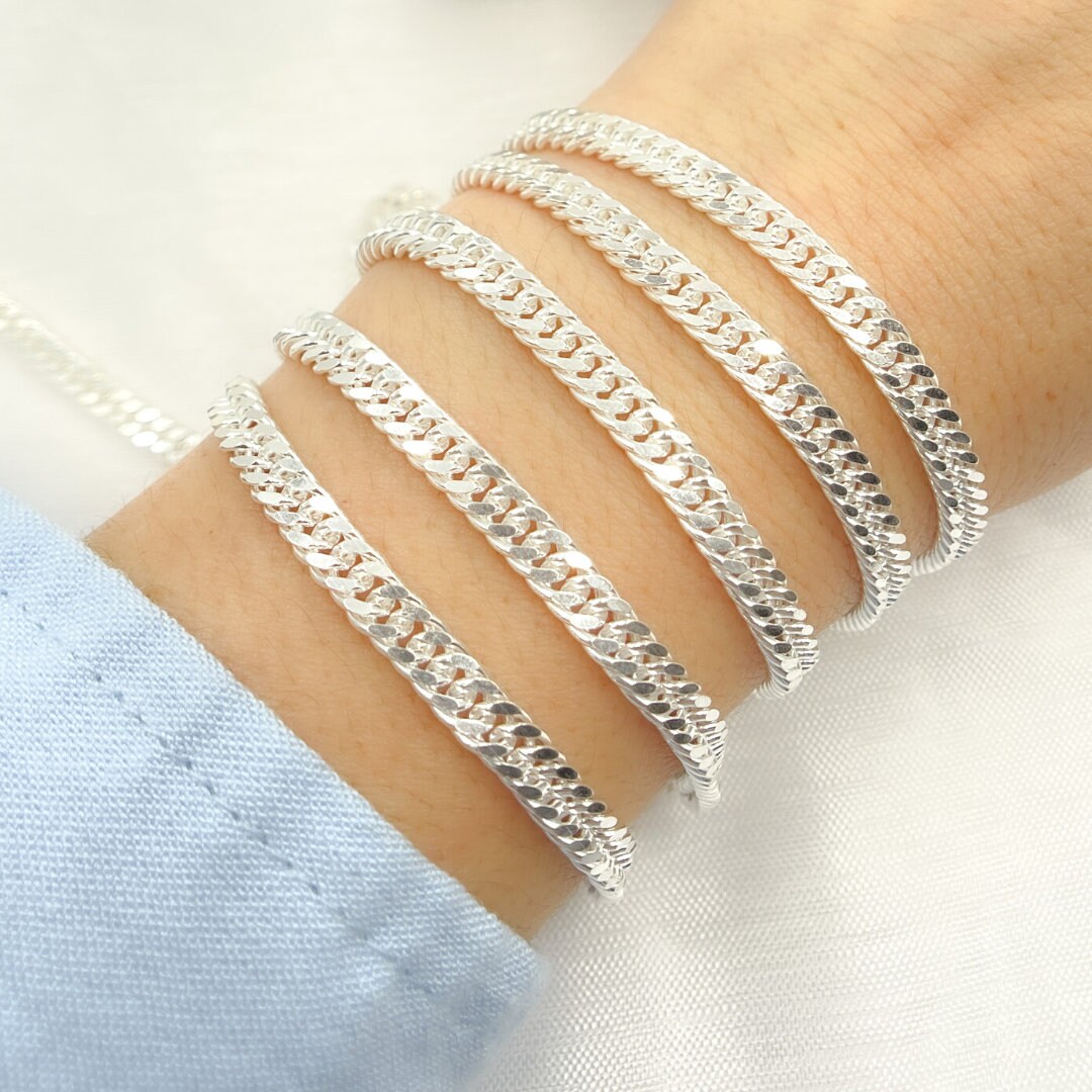 1FT 5mm, 925 Sterling Silver Six Side Chain, Braid Chain, Permanent ...