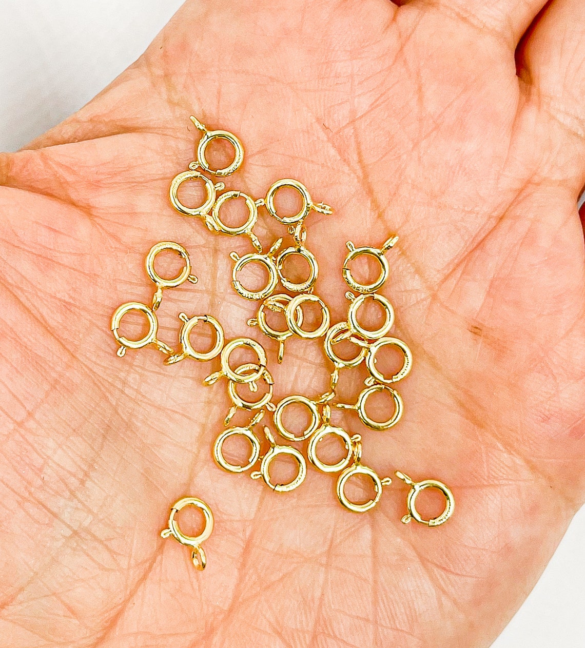 10 Pcs 14/20 Gold Filled 5 Mm Spring Ring Lock 14k Gold - Etsy Sweden