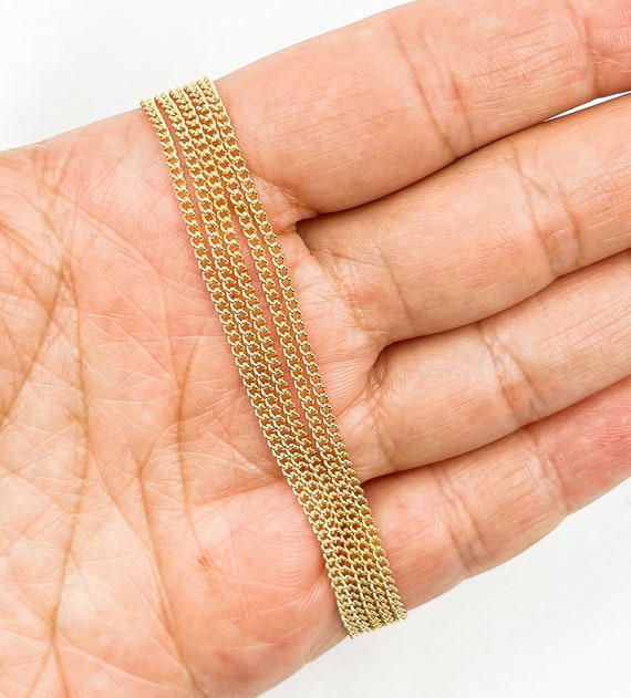 Chains 1FT 1.5mm 14k Gold Filled Cable Chain Delicate Gold Chain Bulk ...