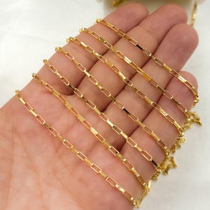 1FT 4.2x1.8mm 14k Gold Filled Chain by Foot, Tiny Box Chain, Small ...