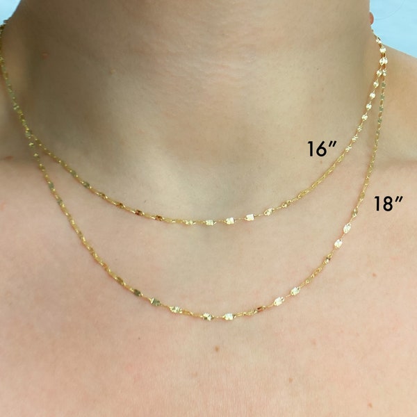 14k Gold Necklace - Etsy