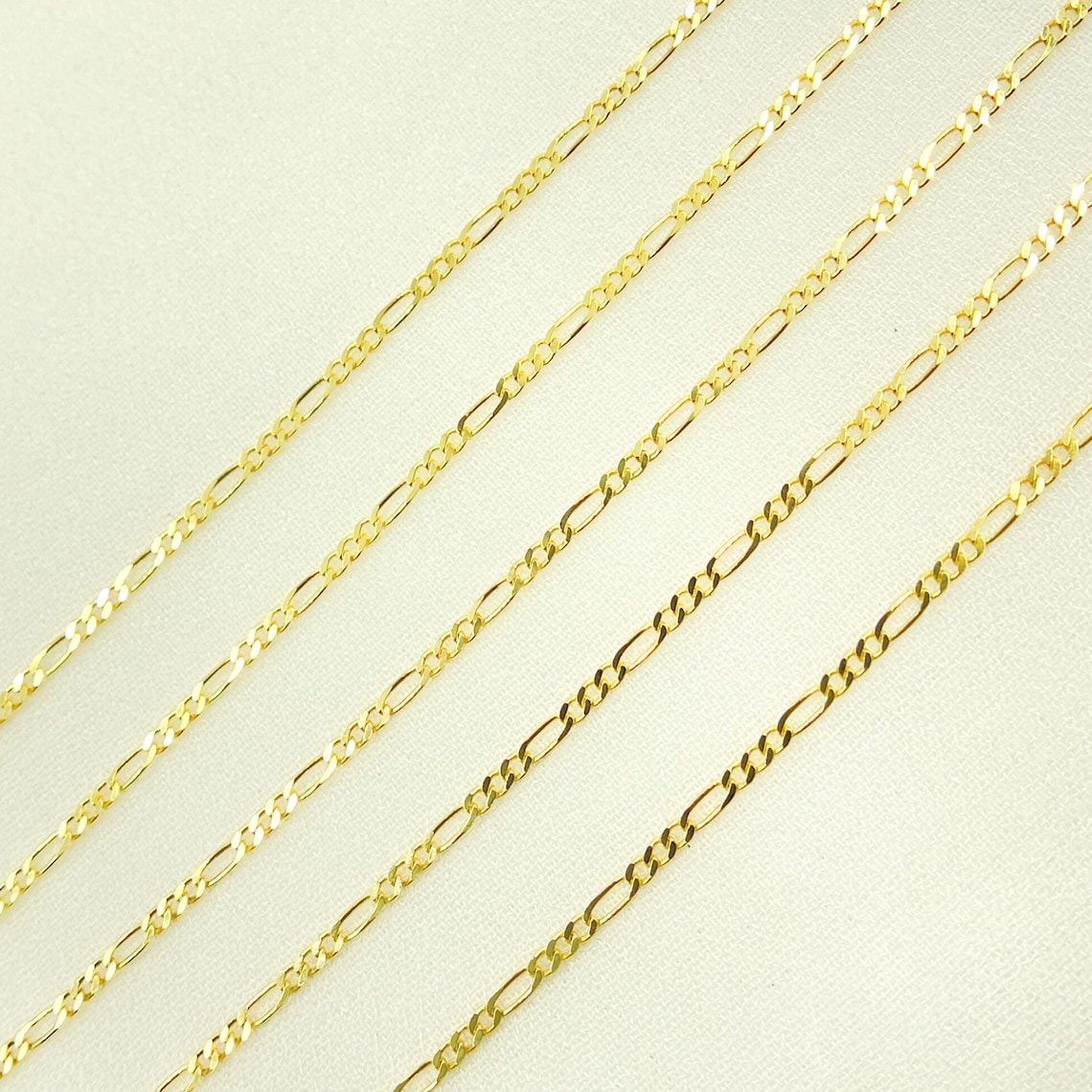 Figaro Chain by Foot, Gold Chain by Foot, 14k Gold Chain by Foot ...