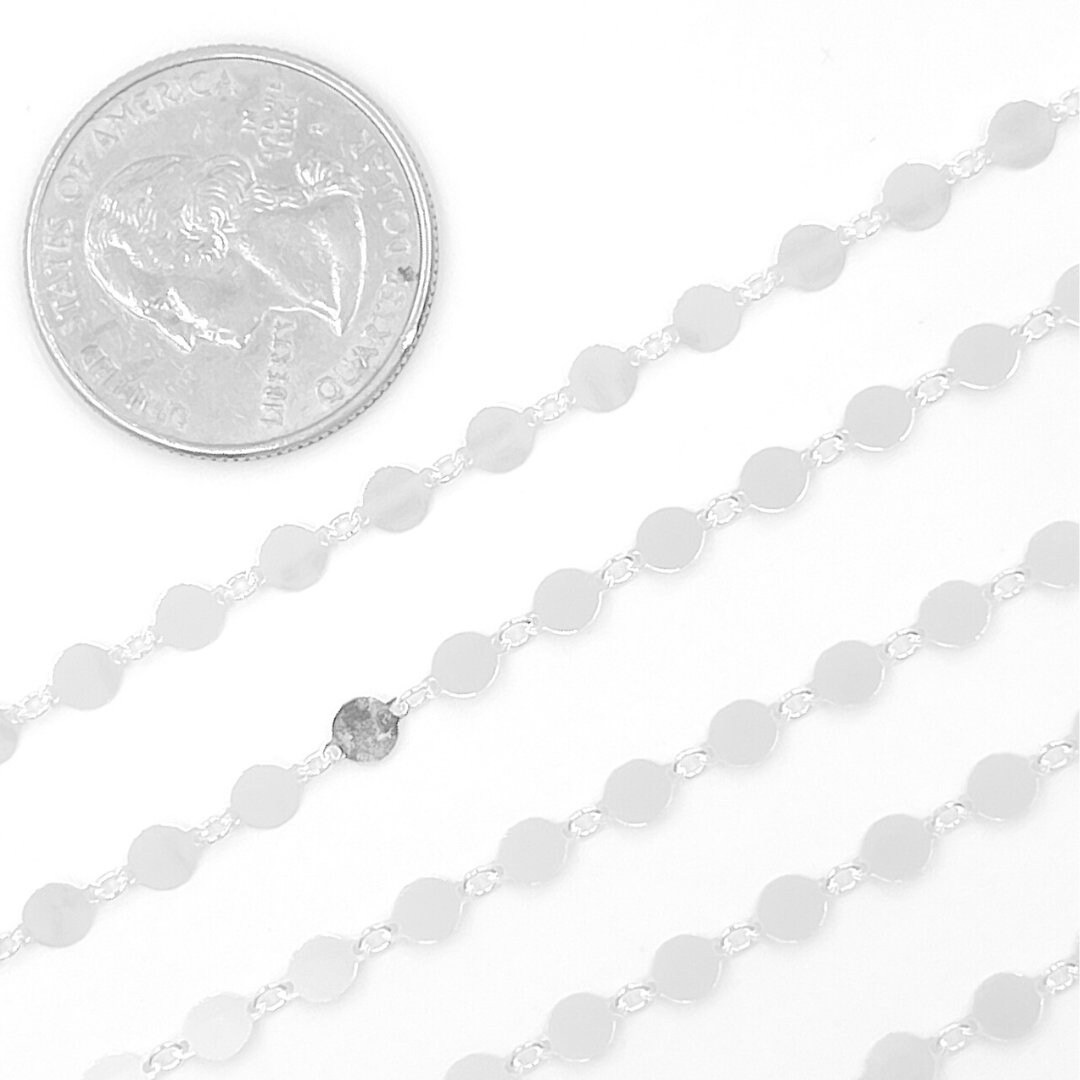 1FT 6x4mm 925 Sterling Silver Circle Chain. Unfinished Circle - Etsy