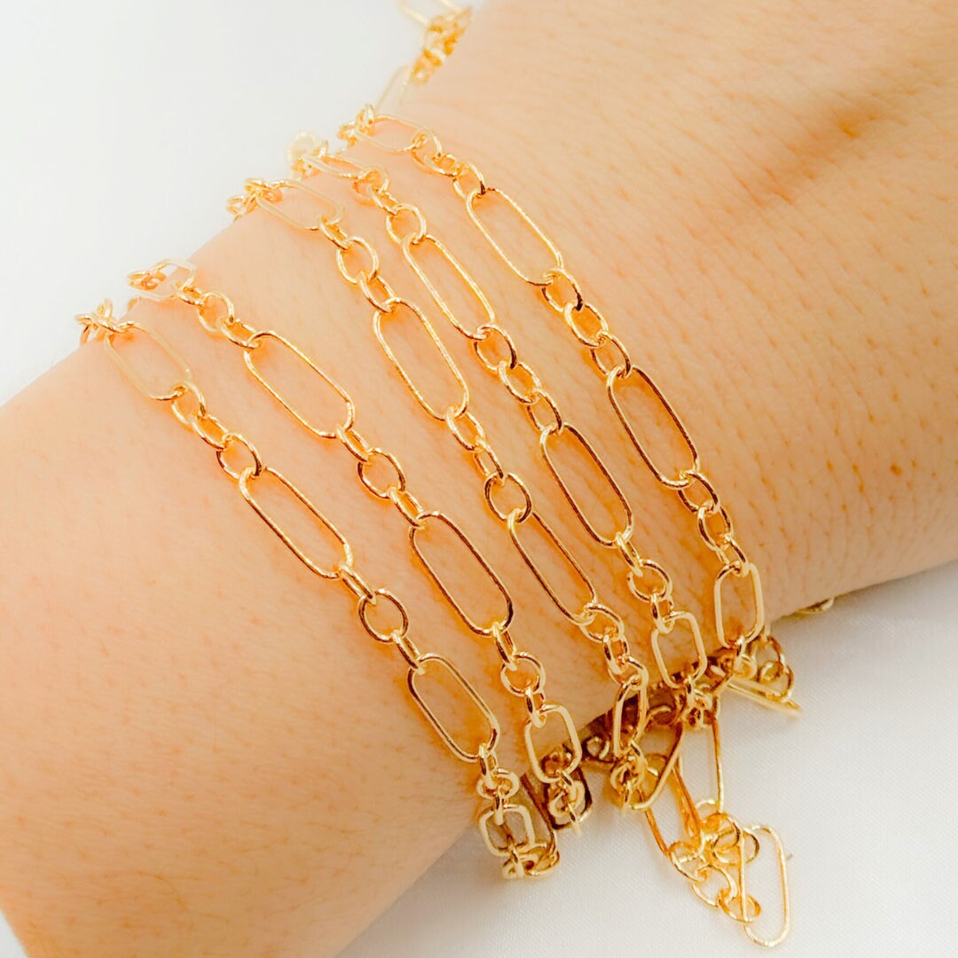 14k Gold Filled Long and Short Link, Gold Filled Chain by Foot ...