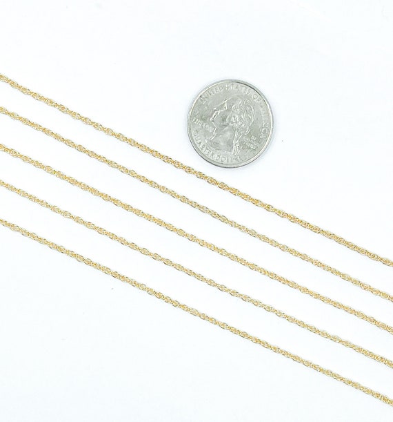1/20 12K Gold Filled Rope Chain 18-inch Long