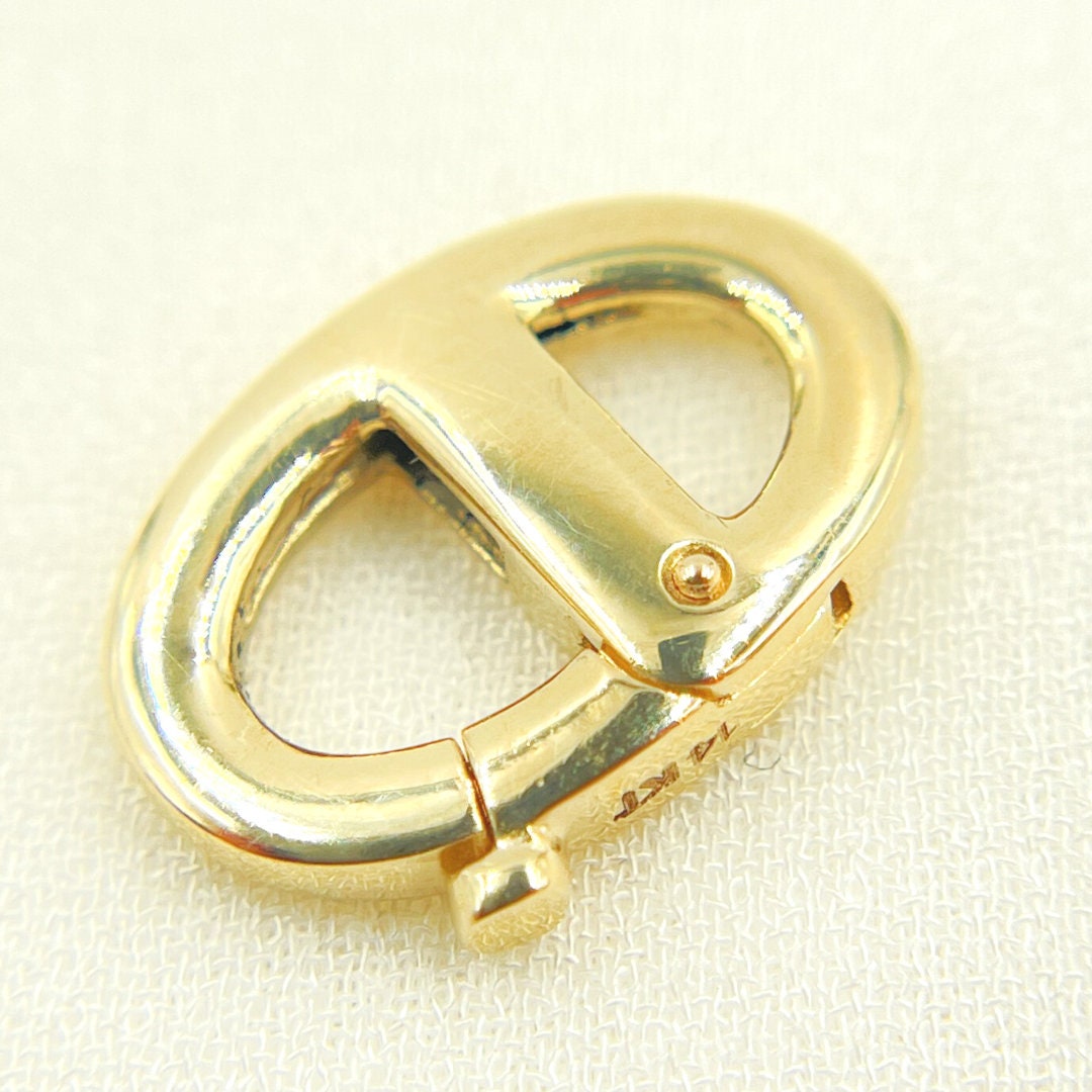 17x12mm 14K Solid Gold Mariner Clasp, Mariner Clasp Wholesale, Solid ...