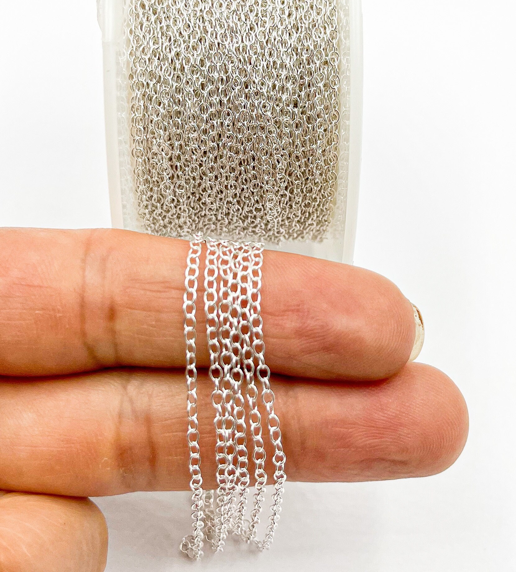 1FT 2.1x1.7m 925 Silver Cable Chain Foot Unfinished Sterling | Etsy