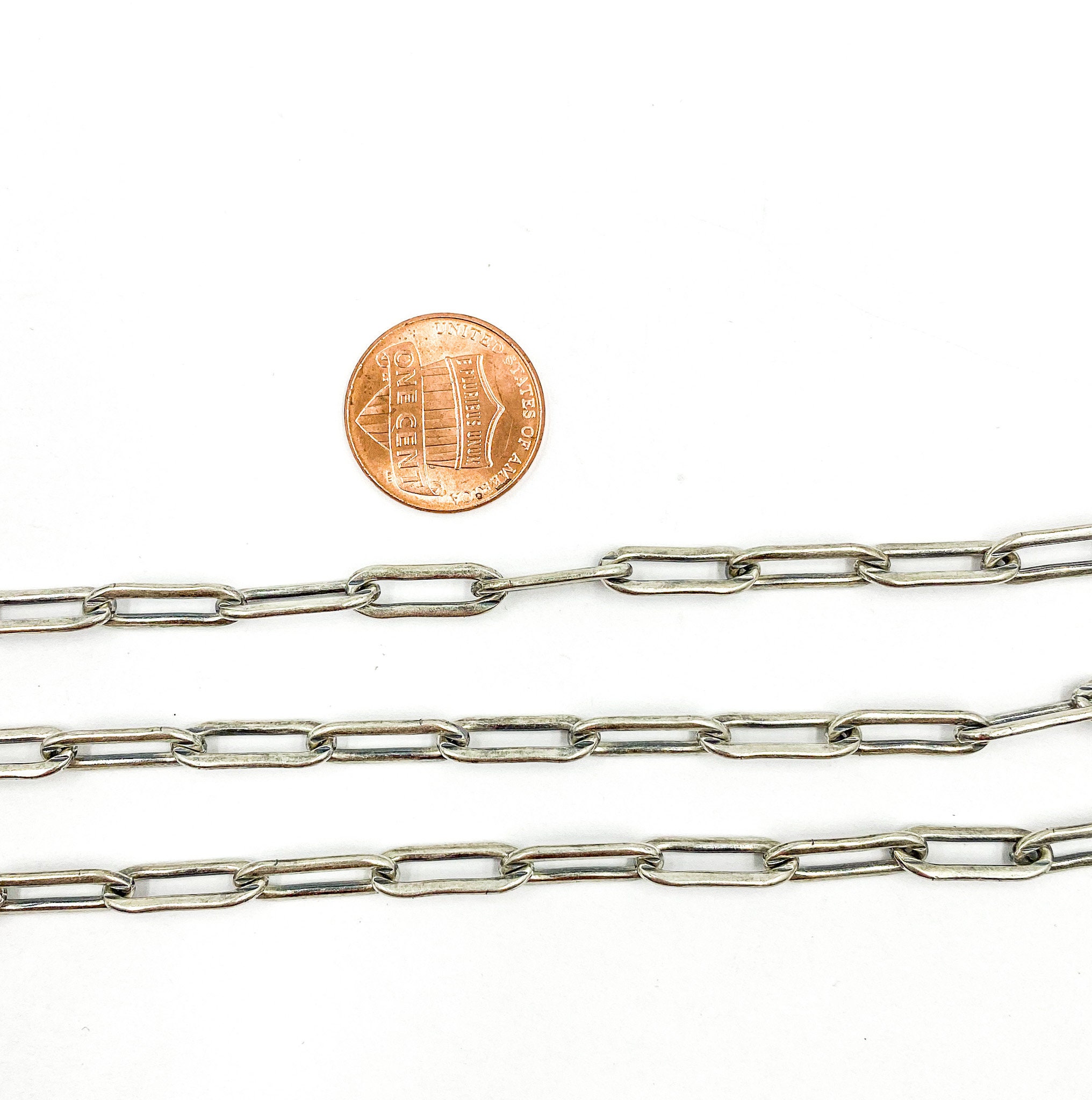 1FT 15x5mm 925 Oxidized Silver Chain Vintage Rectangle Link - Etsy UK