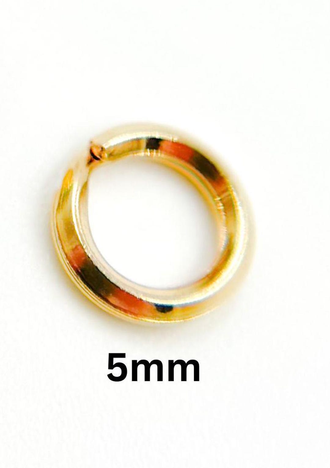 Split Ring Real 14k Gold Filled, Double Jump Ring 5mm Gold Bulk ...