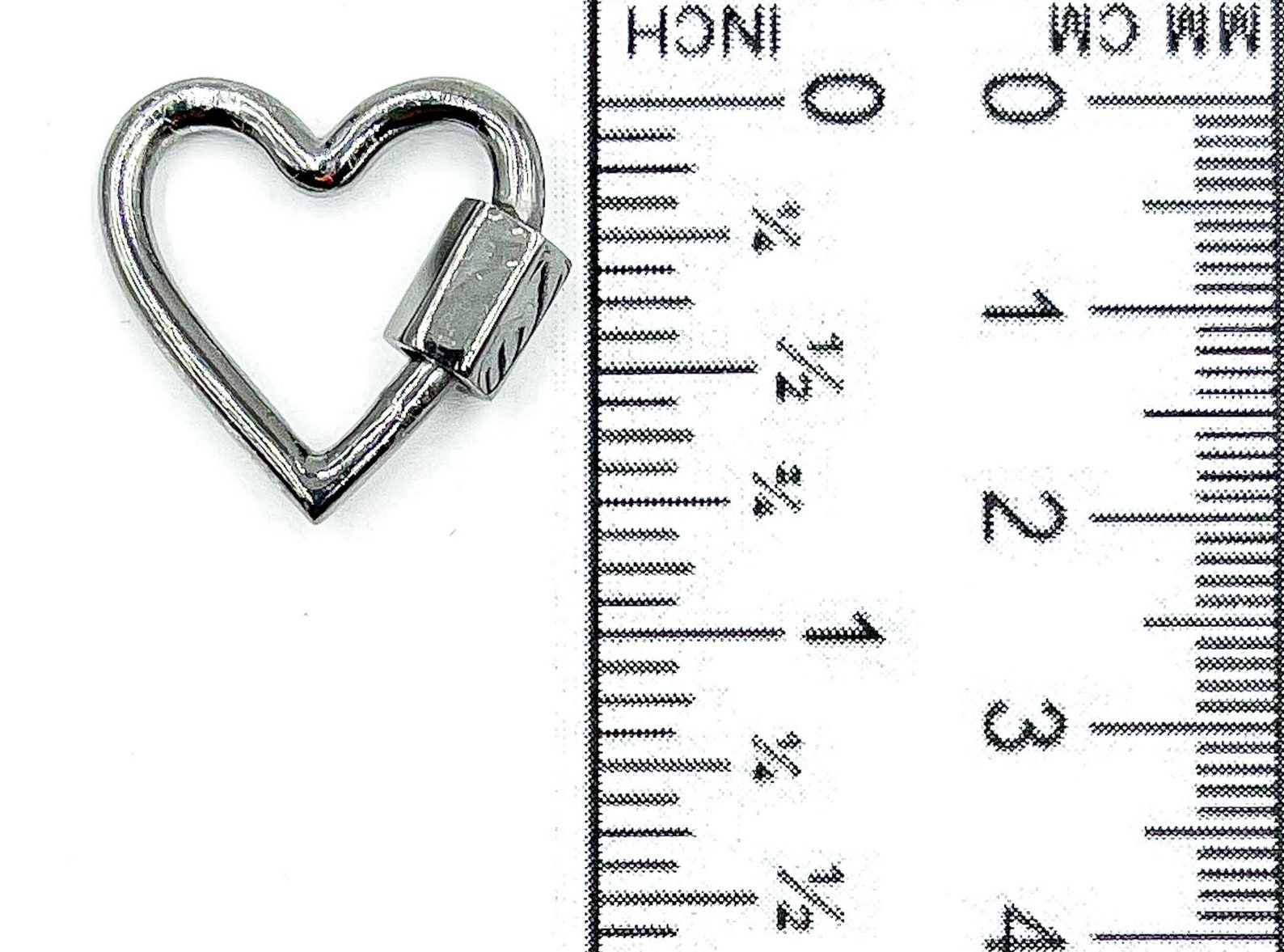 Heart Shape Screw Lock 925 Silver 20 Mm Heart Clasp 18k Gold - Etsy