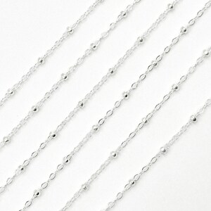 925 Sterling Silver Satellite Chain, Silver Chain by Foot, Silver Chain Wholesale, Cable Chain ...