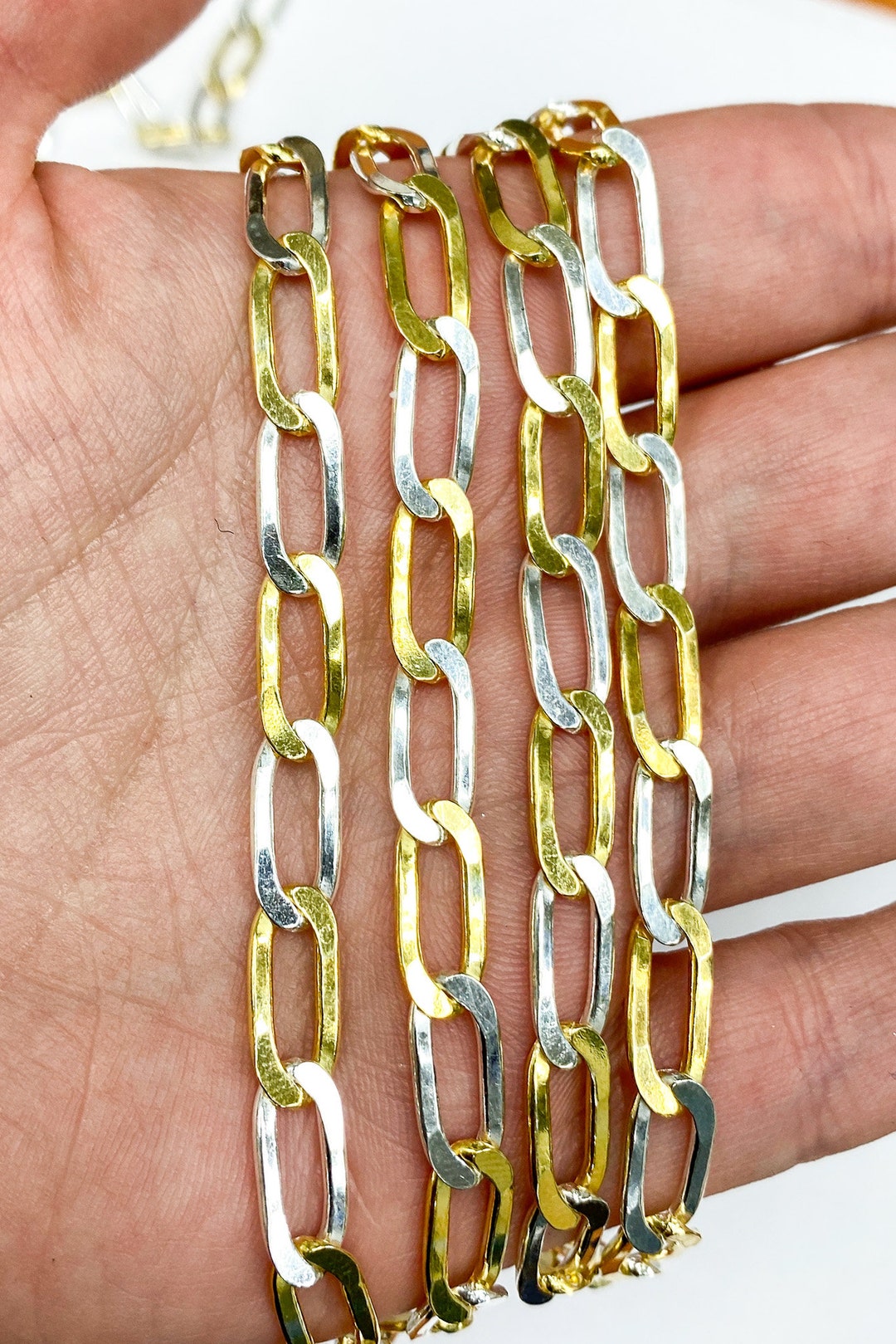 1FT 13x5mm 925 Silver Chain Unfinished Chunky Paperclip - Etsy