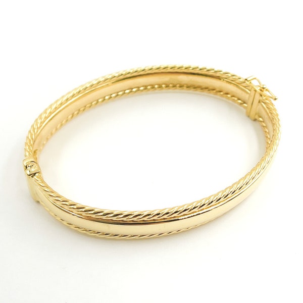 14k Gold Bangle - Etsy