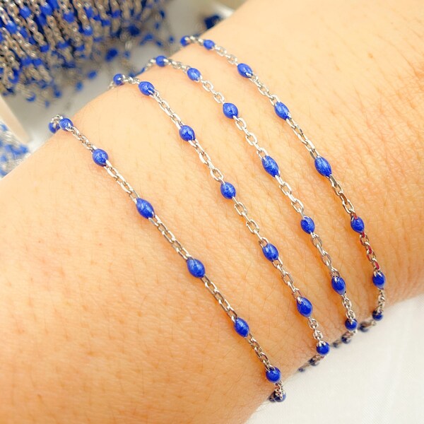 Blue Enamel Bracelet - Etsy