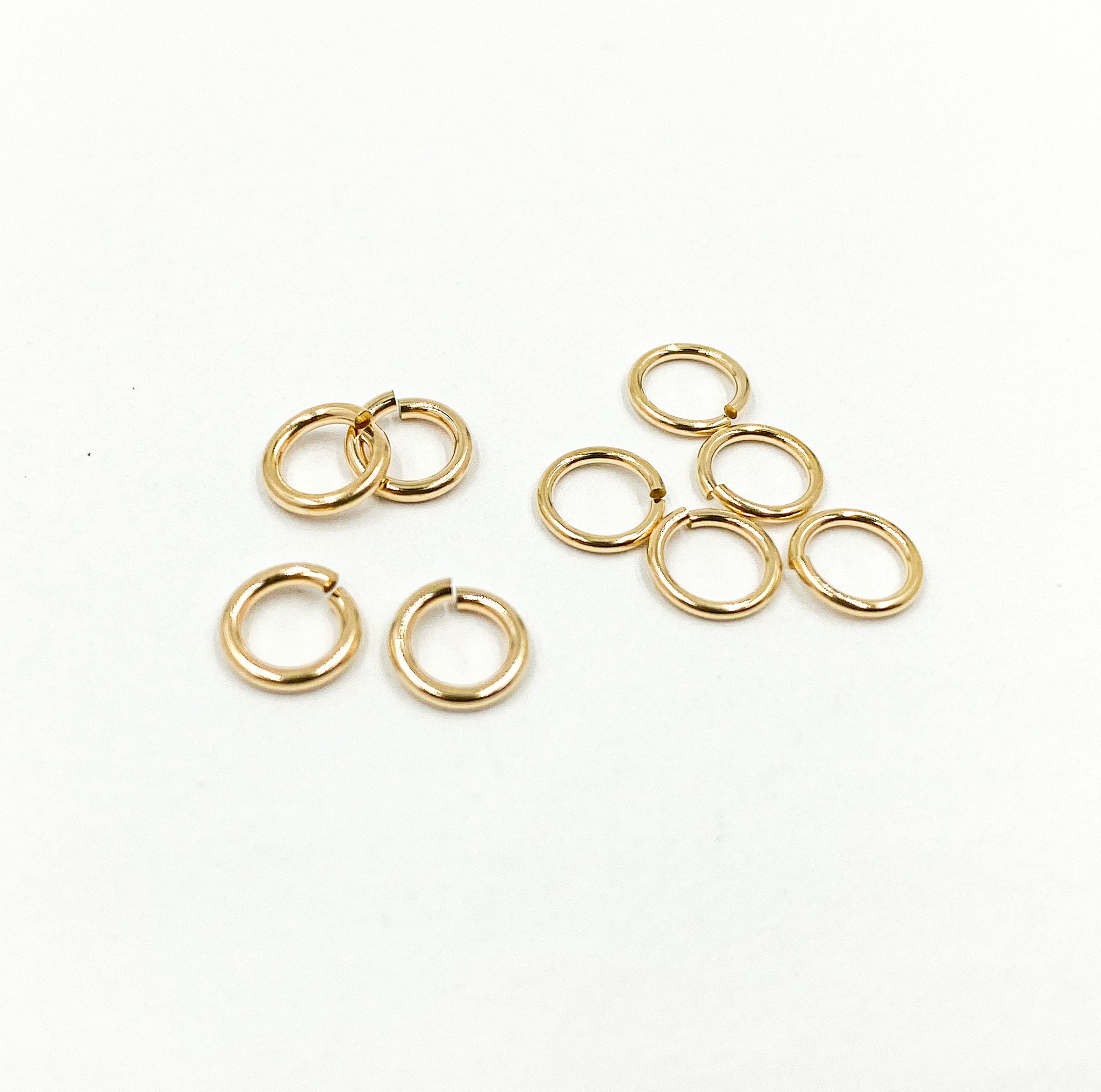 Leatherworking Gold Jump Ring Open Jump Ring gold Bulk Findings 10pcs 3 ...
