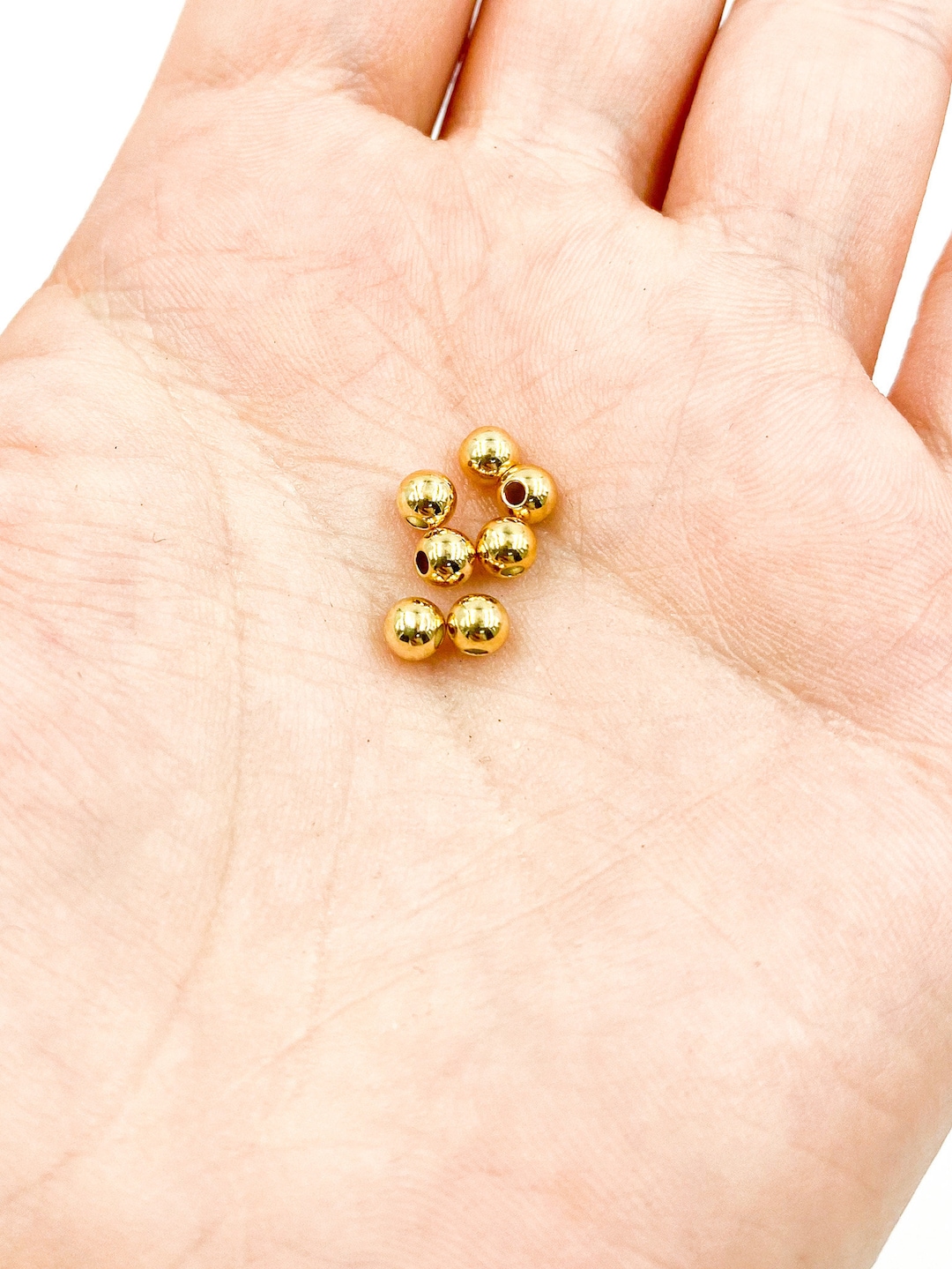 10pcs 4mm 14k Gold Filled Seamless Beads Round Gold Beads - Etsy