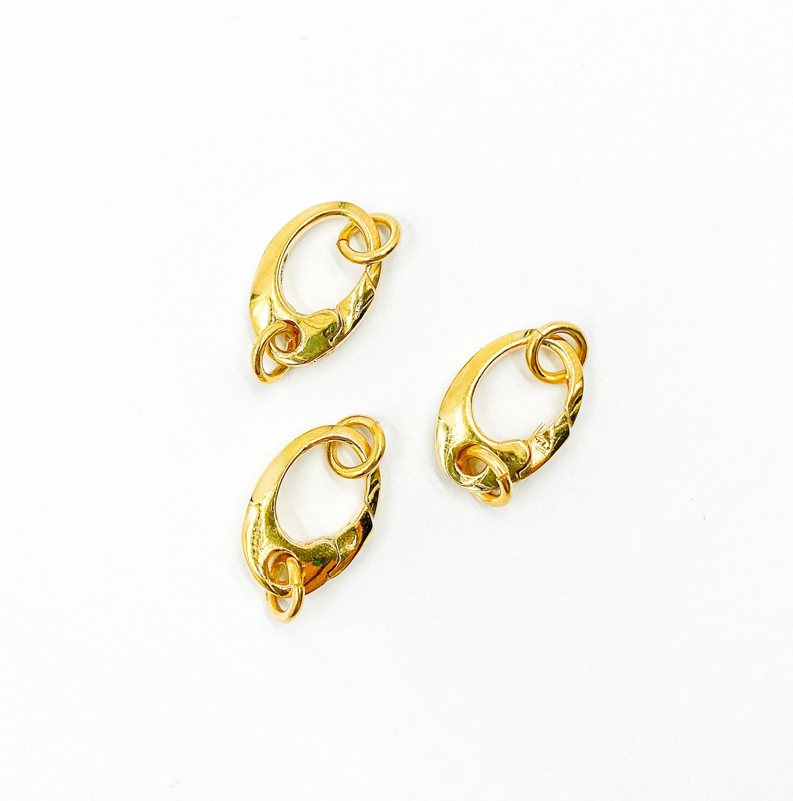 Sterling Silver Oval 17x11 Mm Oval Clasp Gold Clasps | Etsy