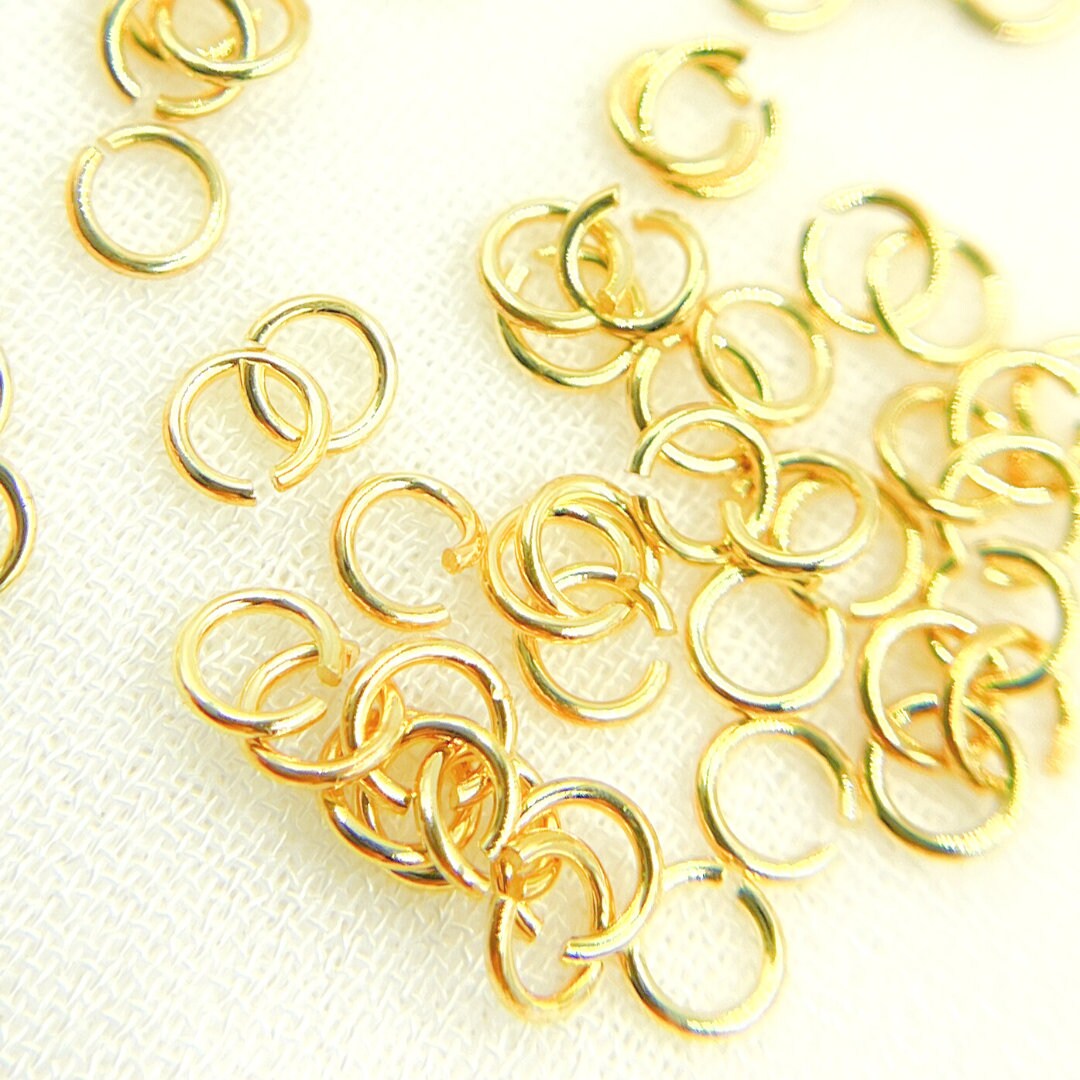 3mm 26 Gauge Open 925 Sterling Silver Gold Plated Jump Ring,open Jump ...