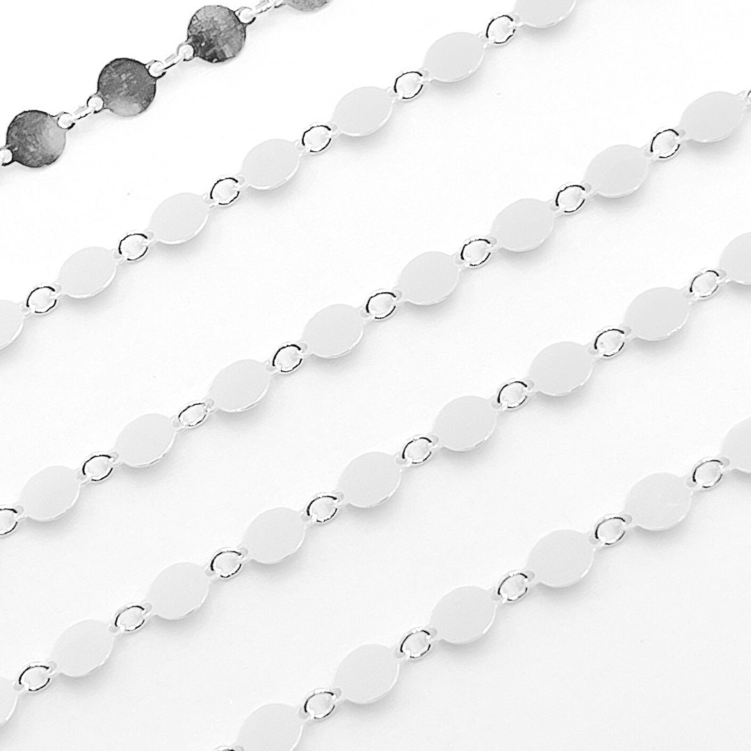 1FT 6x4mm 925 Sterling Silver Circle Chain. Unfinished Circle - Etsy