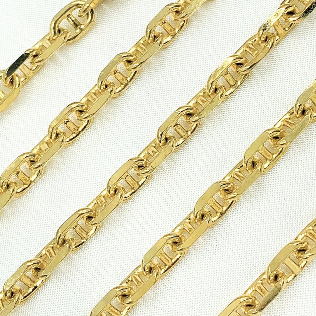 Gold Plated Silver Marina Chain, Permanent Jewelry, Jewels and Chains, Gold-plated Chain ...