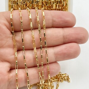 1FT 4.2x1.8mm 14k Gold Filled Chain by Foot Tiny Box Chain - Etsy