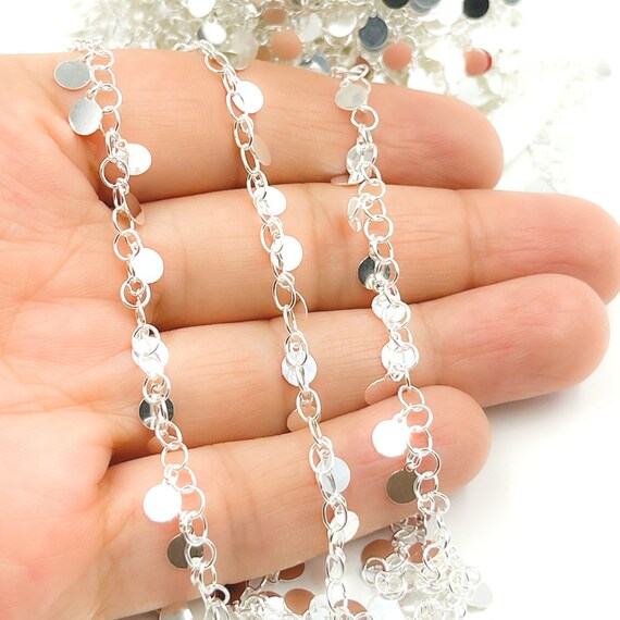 1FT 925 Sterling Silver Chain by Foot Unfinished Layering - Etsy