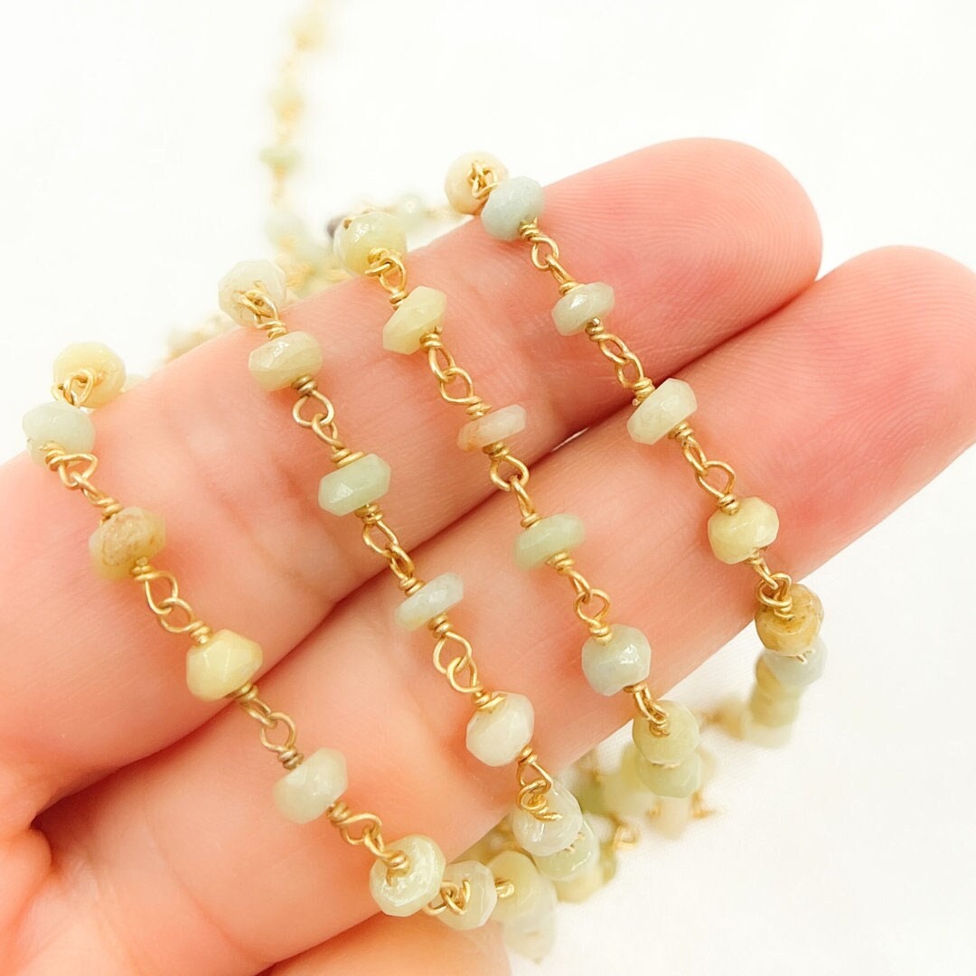 Coated Cats Eye Gold Plated Silver Wire Chain, Permanent Jewelry ...