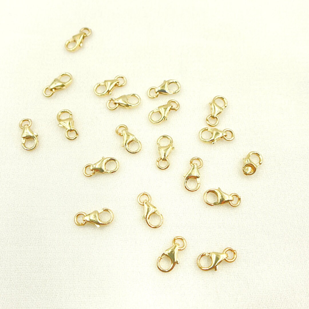 14K Solid Gold 7mm Trigger Clasp Lock, 14K Solid Gold Jewelry, Findings ...